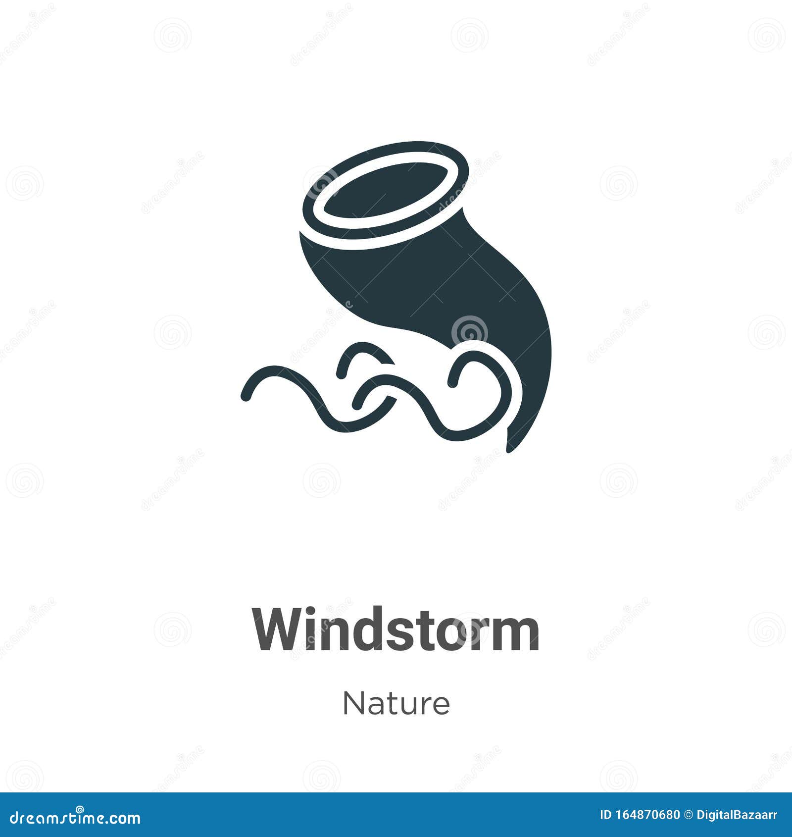 Windstorm Vector Icon On White Background. Flat Vector Windstorm Icon ...