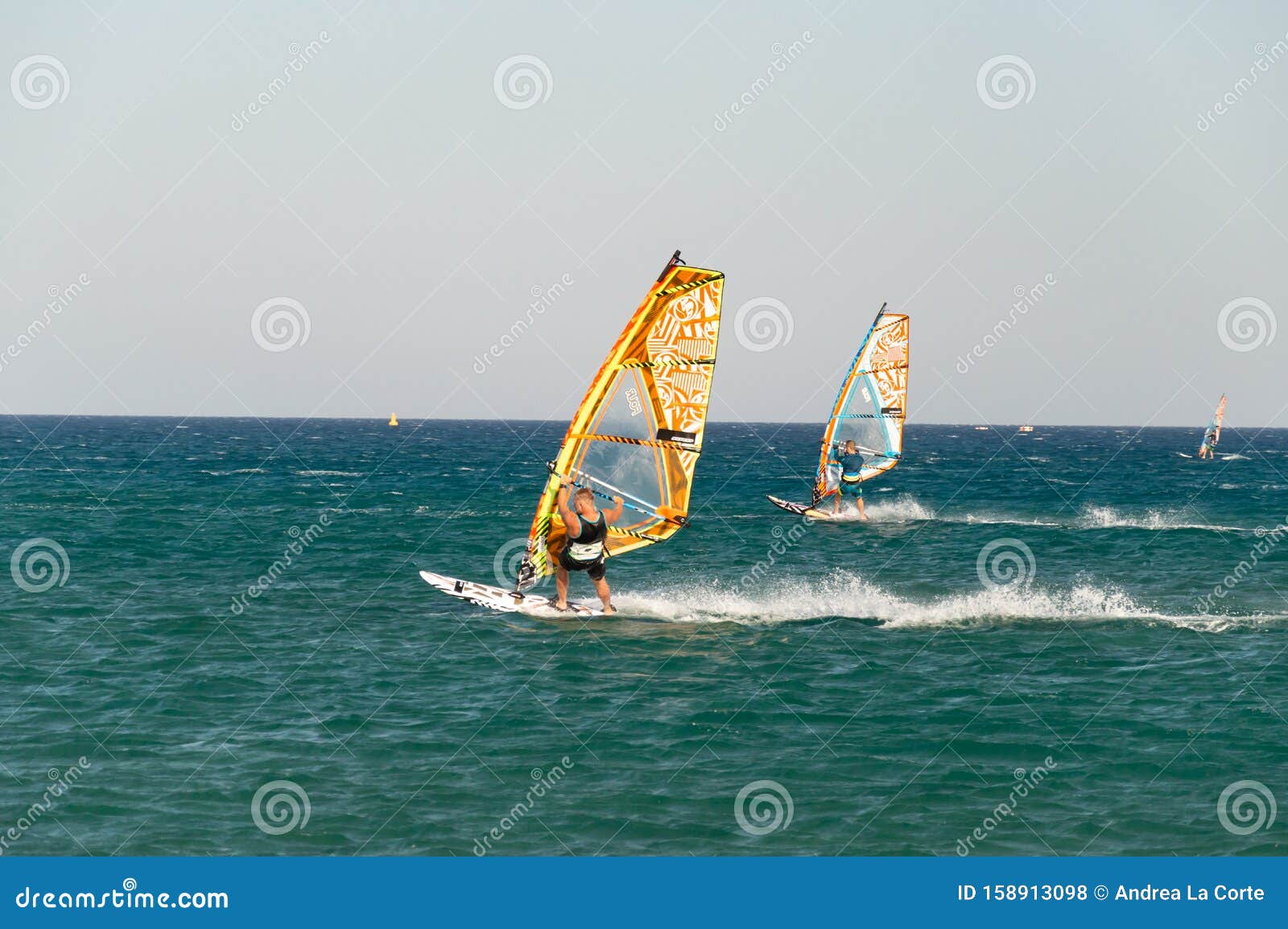 Windsufers in Prasonisi Beache, Rhodes, Greece Editorial Stock Photo ...