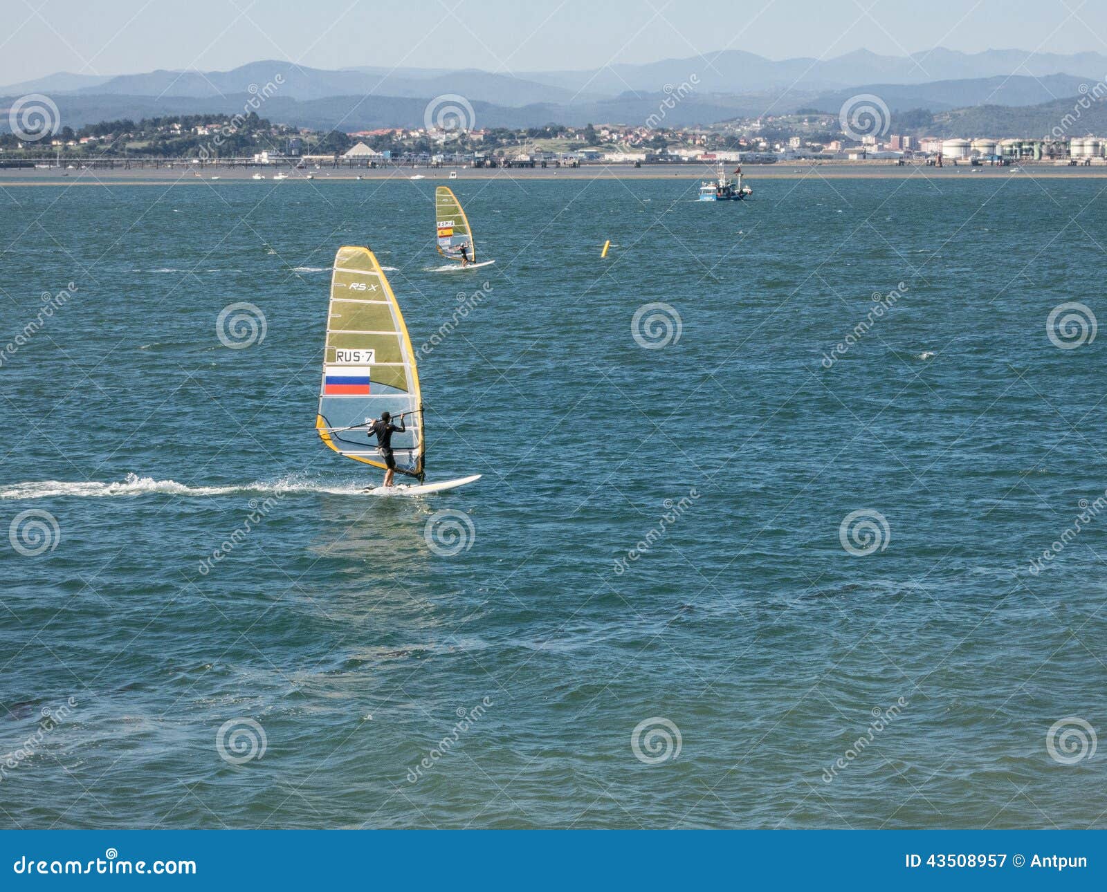 Windsurf in the Bay of Santander, Spain Editorial Photography - Image ...