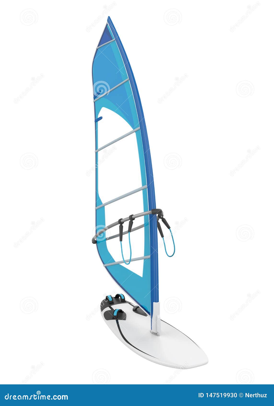 Windsurf Board Sail Isolated Stock Illustration - Illustration of wind ...