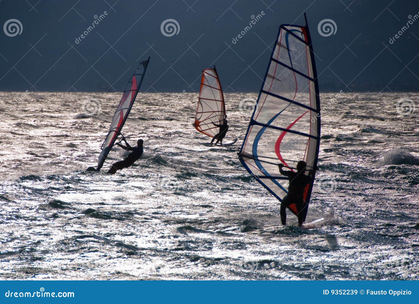 Windsurf in the evening stock image. Image of action, male - 9352239