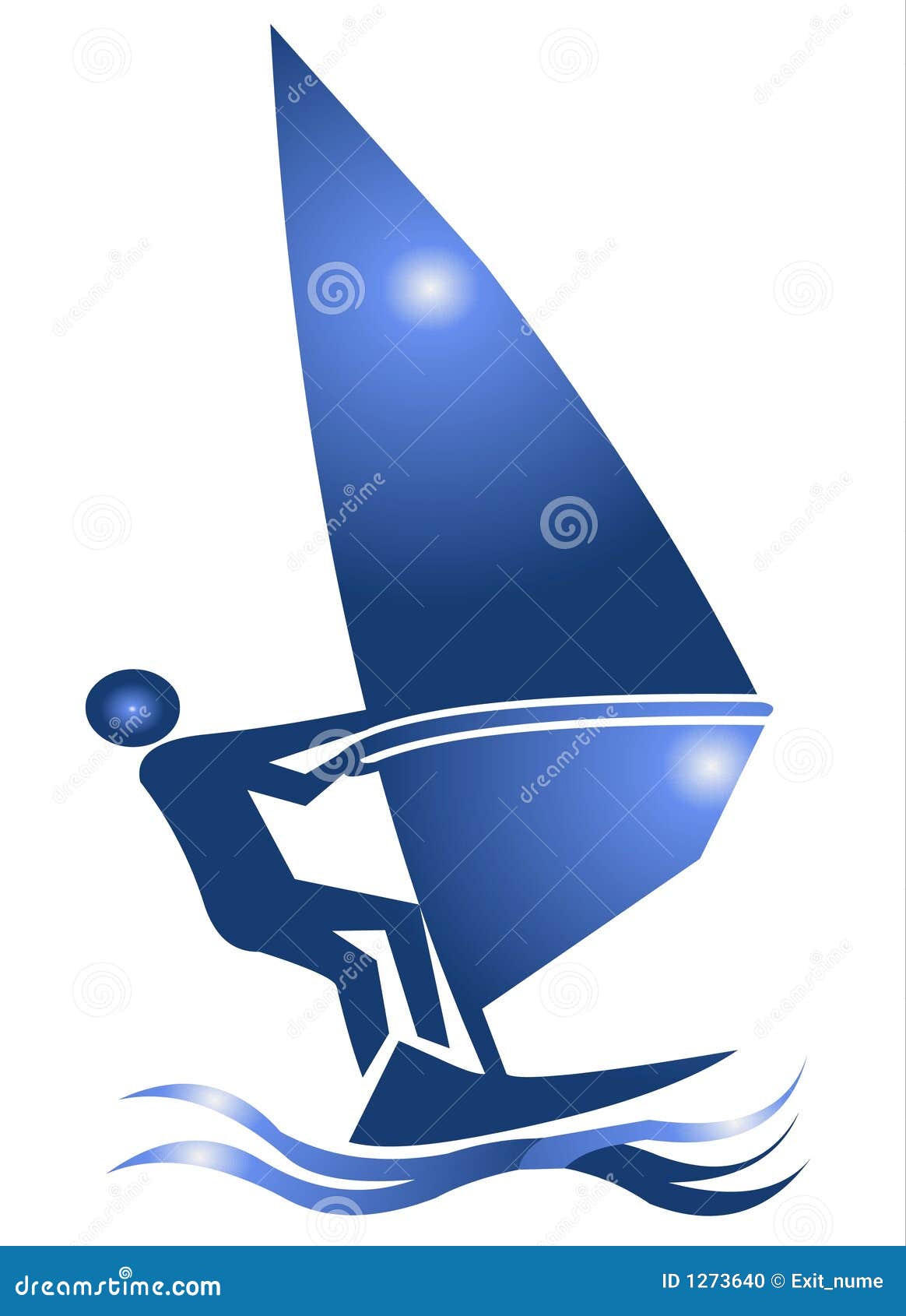 Windsurf Symbol Icon stock illustration. Illustration of surfer - 1273640