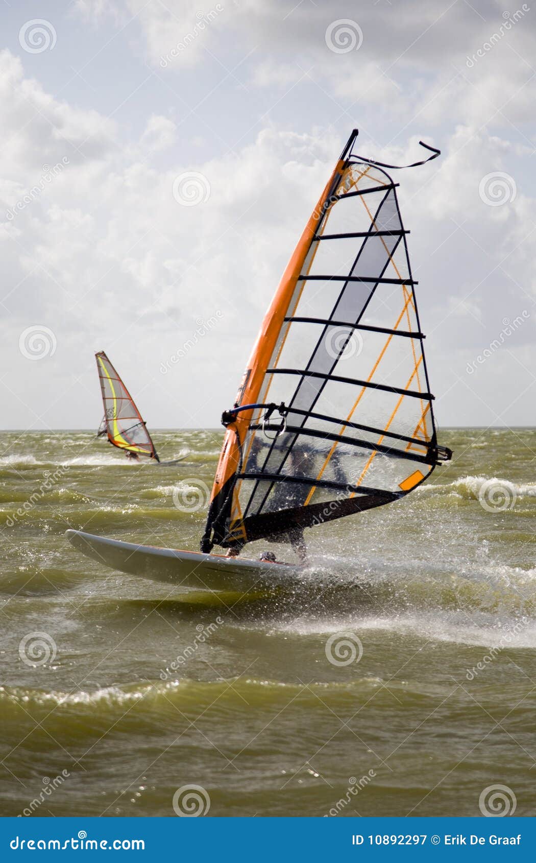 Windsurfer stock image. Image of ijsselmeer, active, windsurfer - 10892297