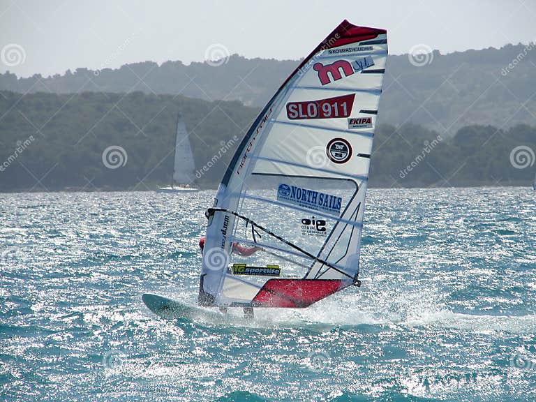 Windsurfer editorial image. Image of funboard, sport, sibenik - 4938640