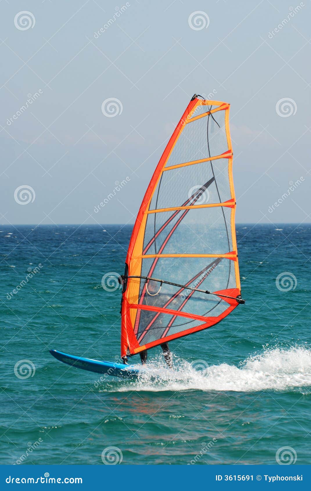 Windsurfer in action stock image. Image of active, aquatics - 3615691