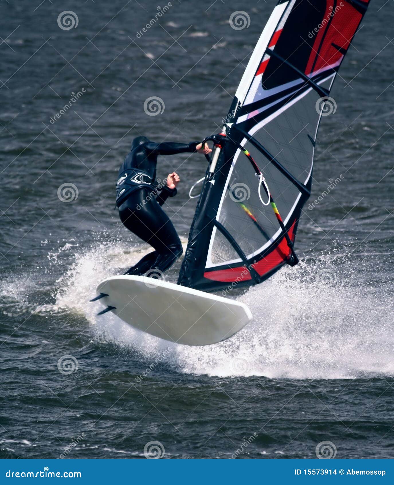Windsurfer in Jump stock photo. Image of sindsurfing - 15573914