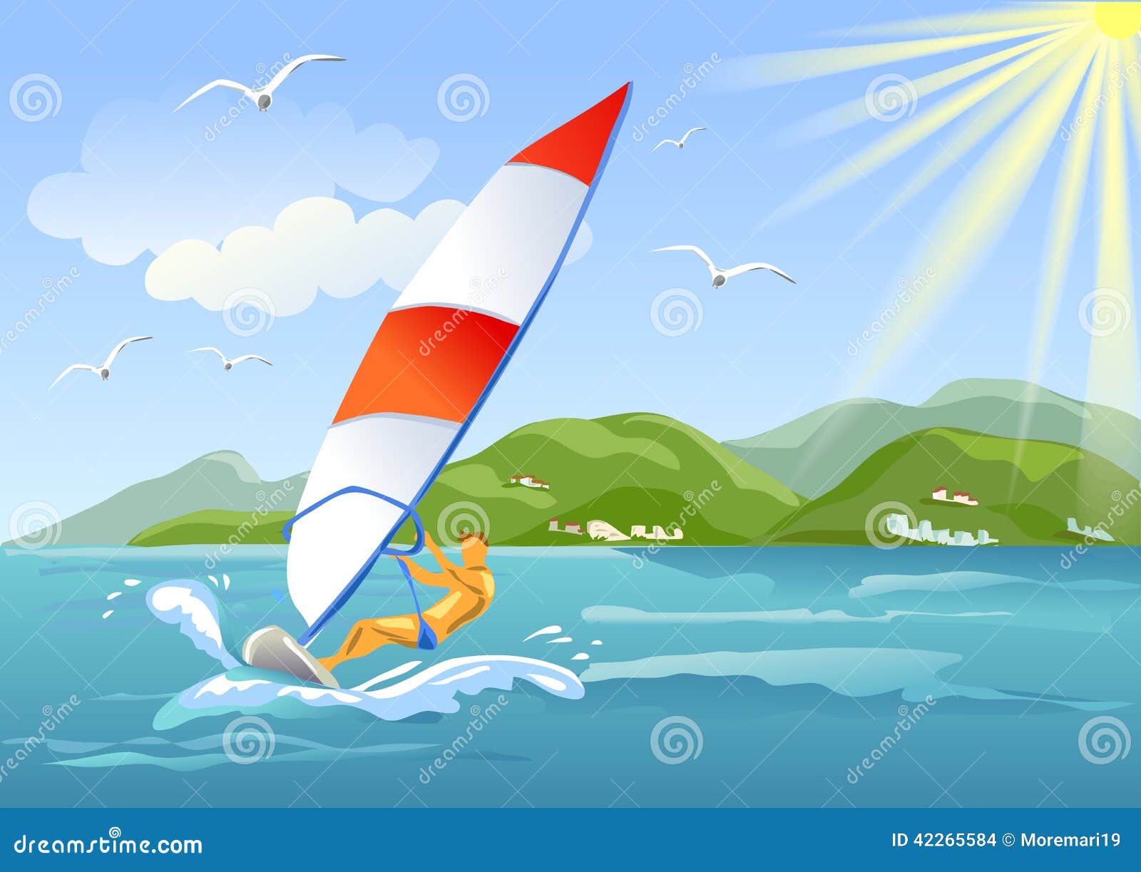 Windsurfer Cartoons, Illustrations & Vector Stock Images - 1651 ...