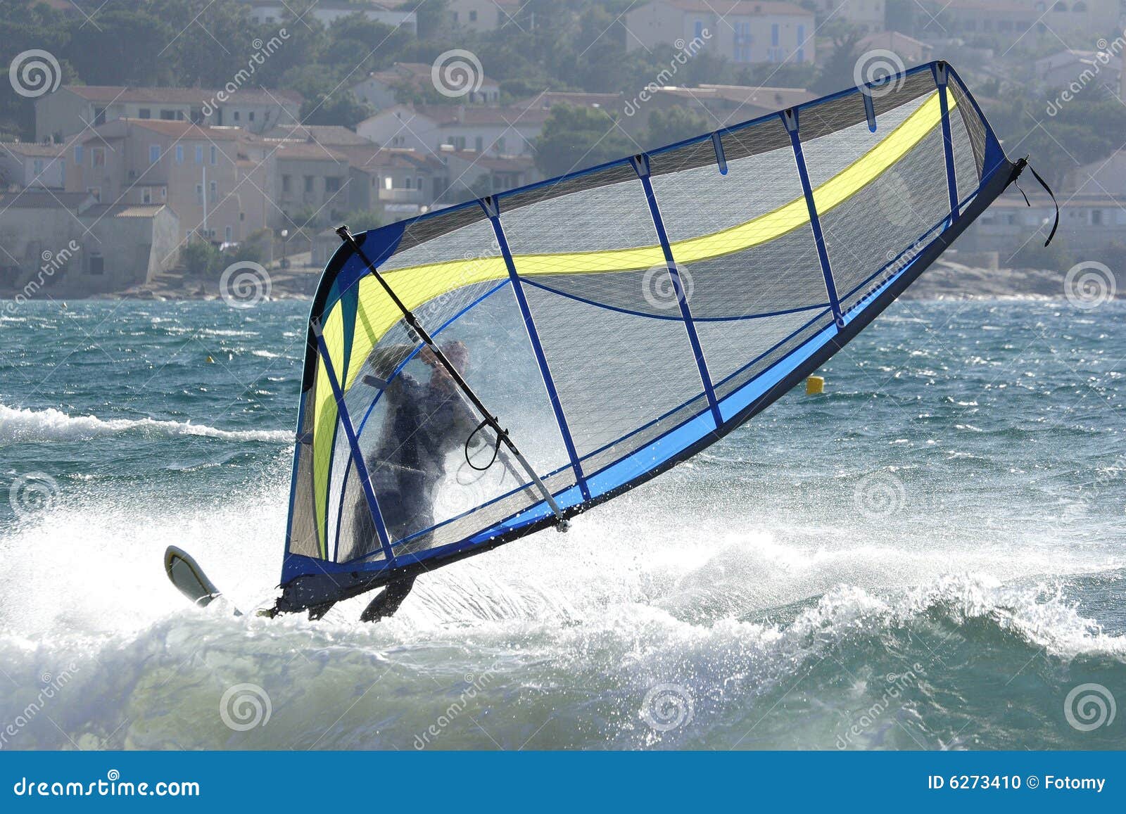 Windsurfer in strong wind stock photo. Image of exhilarating - 6273410