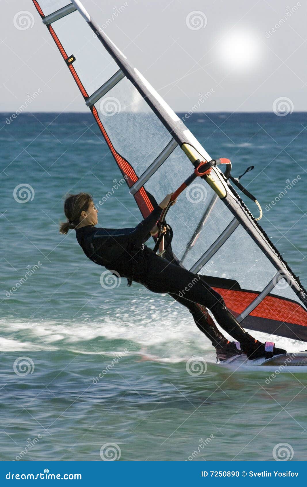 WINDSURFER WOMEN stock photo. Image of leisure, liquid - 7250890