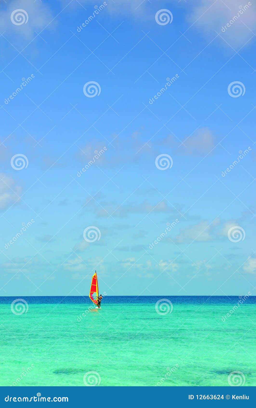 Windsurfing stock photo. Image of aqua, azure, daylight - 12663624