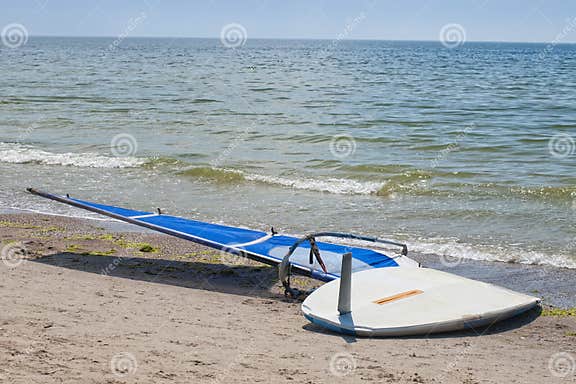 Windsurfing board and sail stock photo. Image of extreme - 21136310