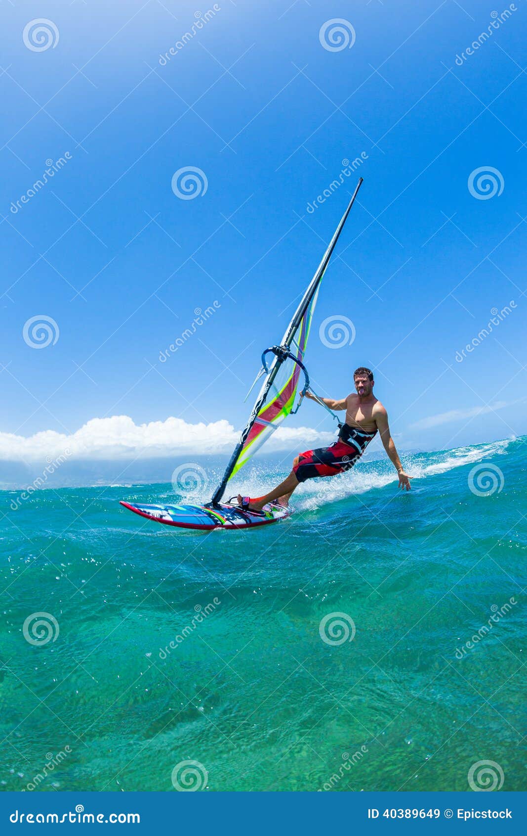 Windsurfing stock image. Image of freedom, extreme, contrast - 40389649