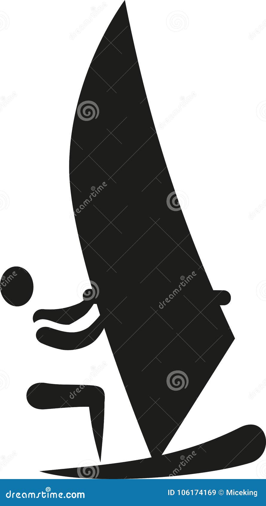 Windsurfing icon stock vector. Illustration of extreme - 106174169