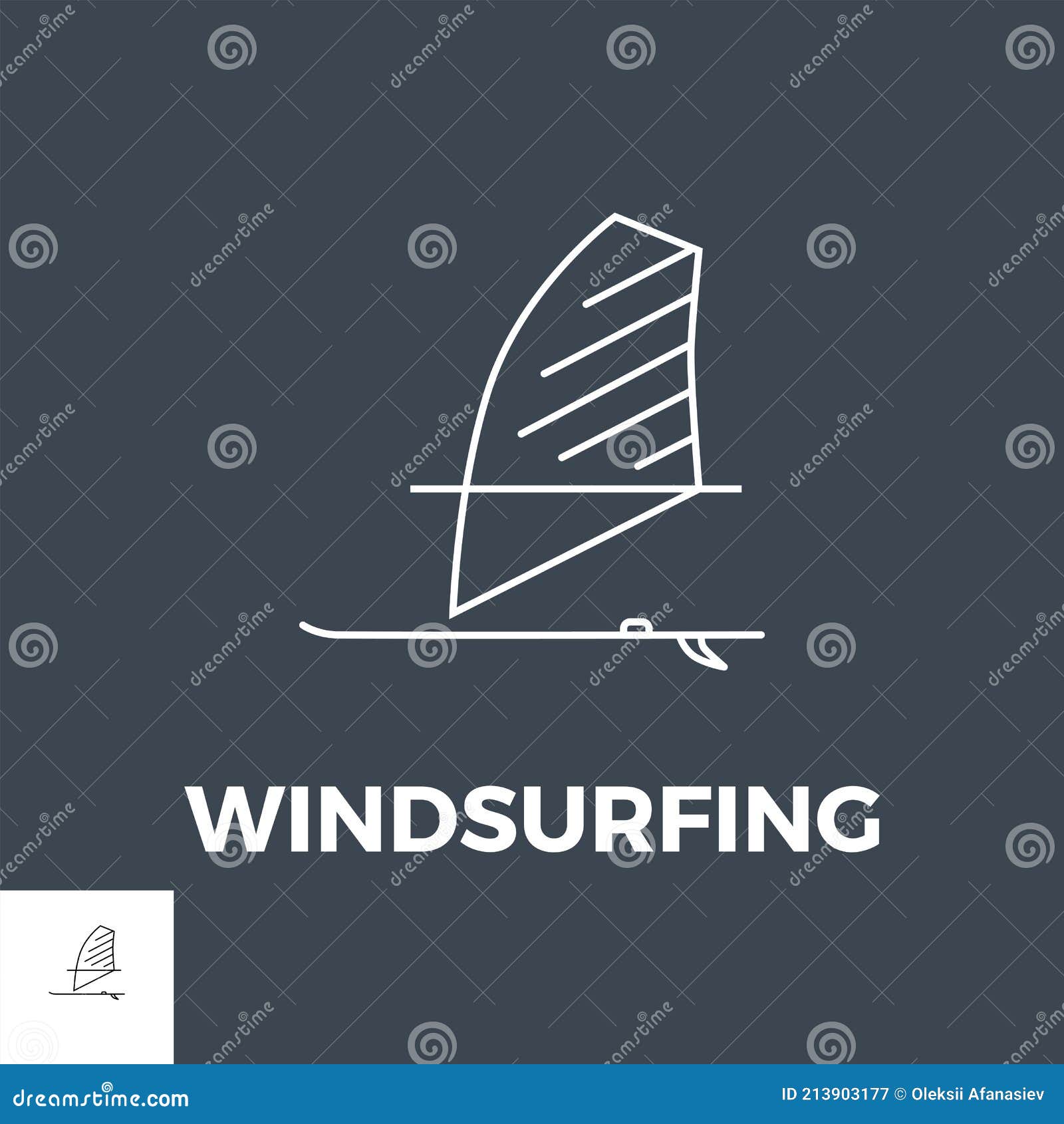 Windsurfing Icon Vector stock vector. Illustration of wind - 213903177