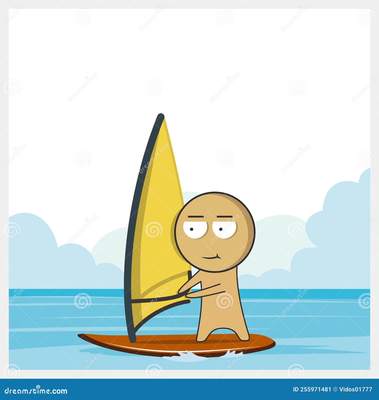 Board Windsurfing Icon Cartoon Vector | CartoonDealer.com #106174325