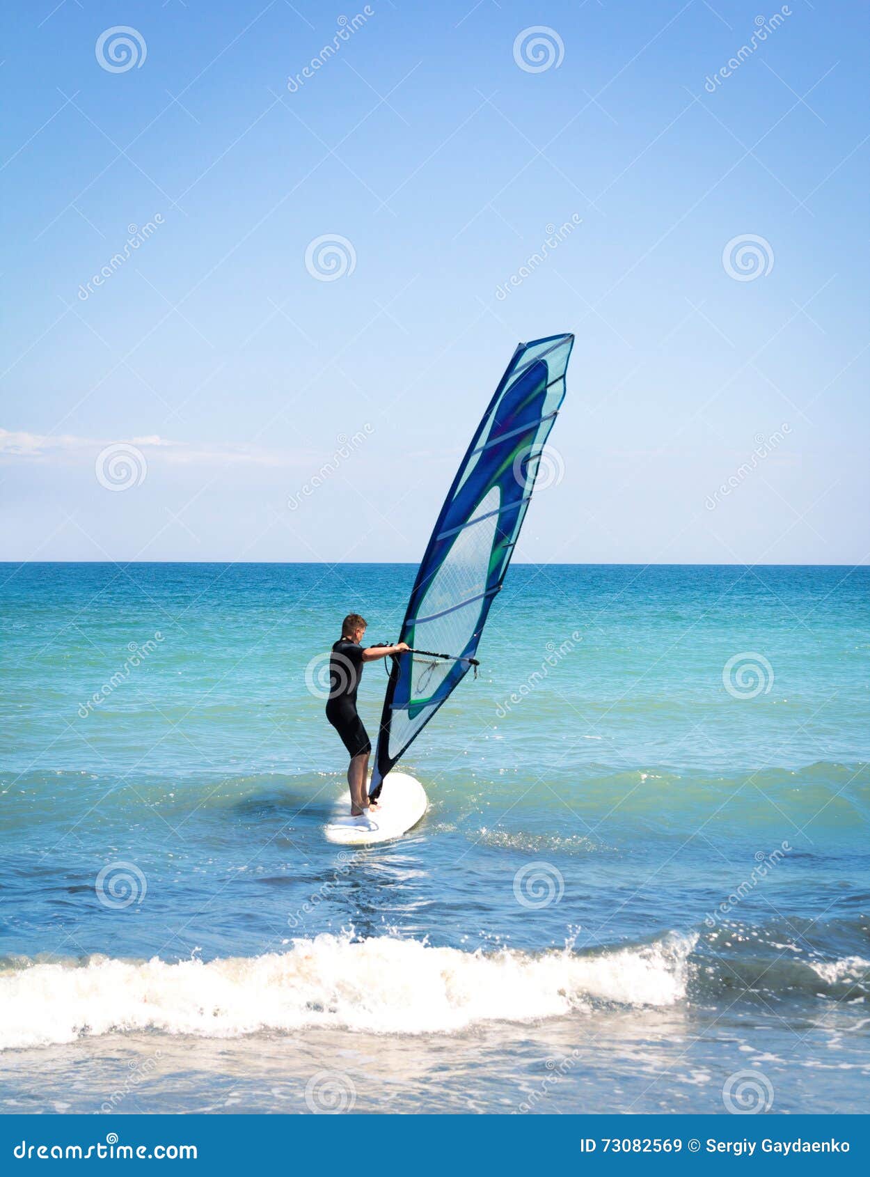 Windsurfing Sails on the Blue Sea Editorial Stock Image - Image of blue ...