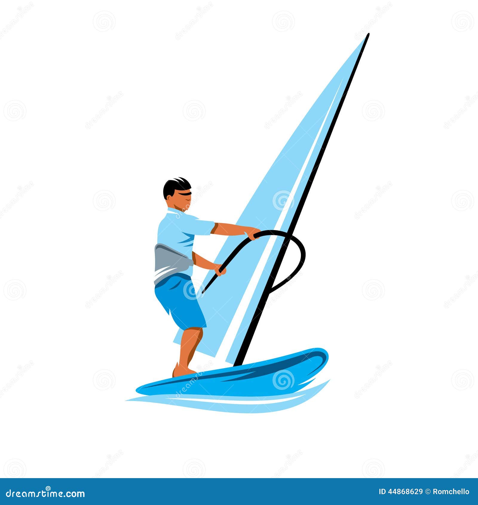 Windsurfing sign stock illustration. Illustration of leisure - 44868629