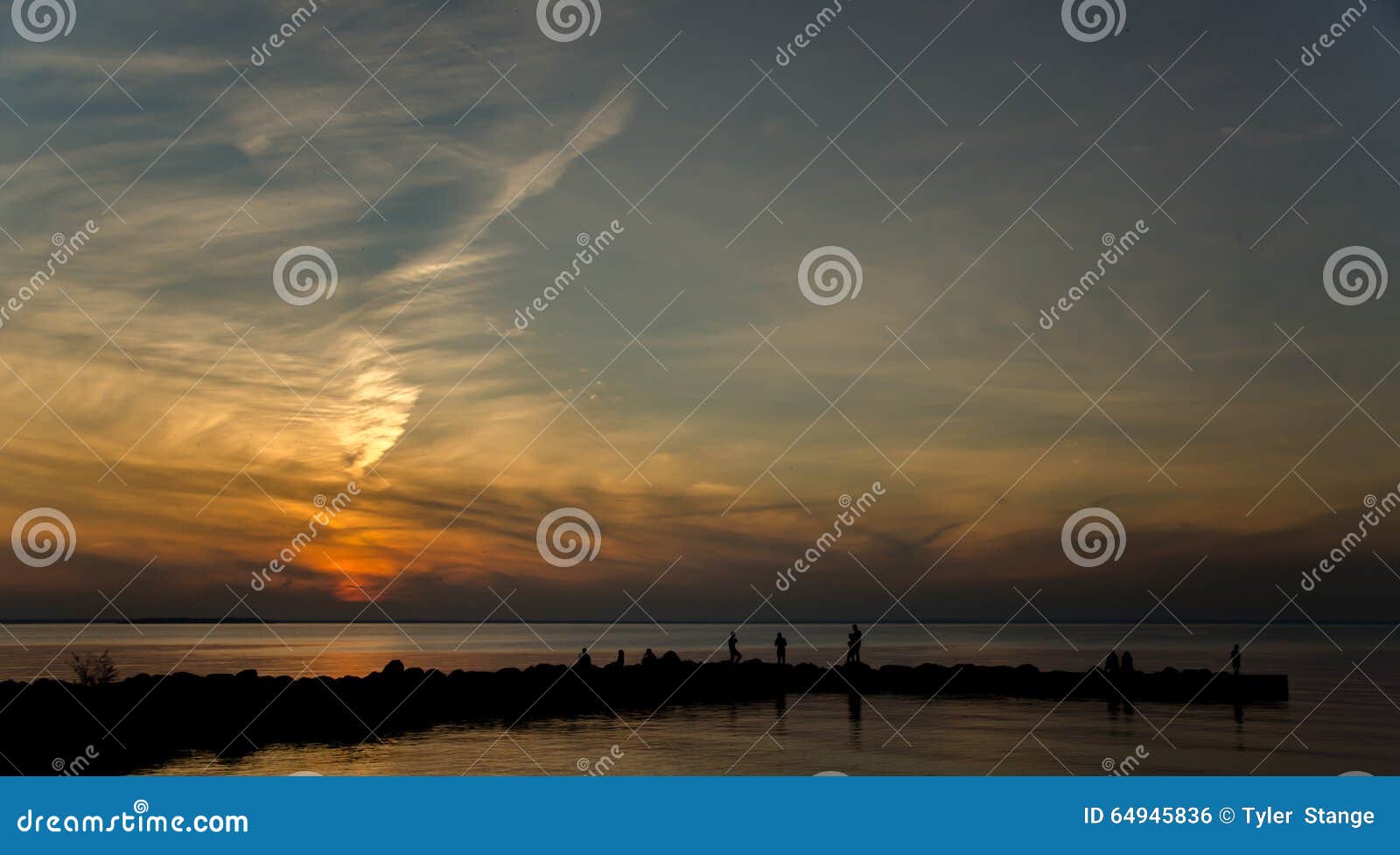 Windswept Clouds at the Beach Stock Photo - Image of color, scenic ...