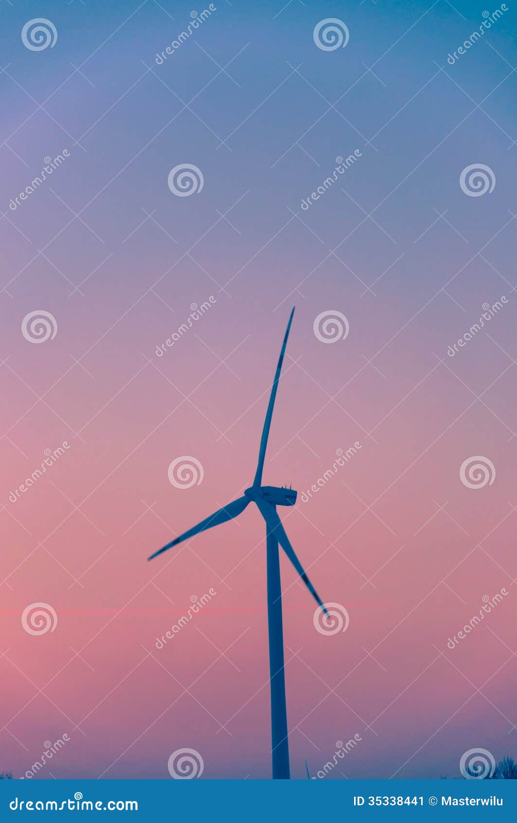Windturbine at sunset stock image. Image of energy, industry - 35338441