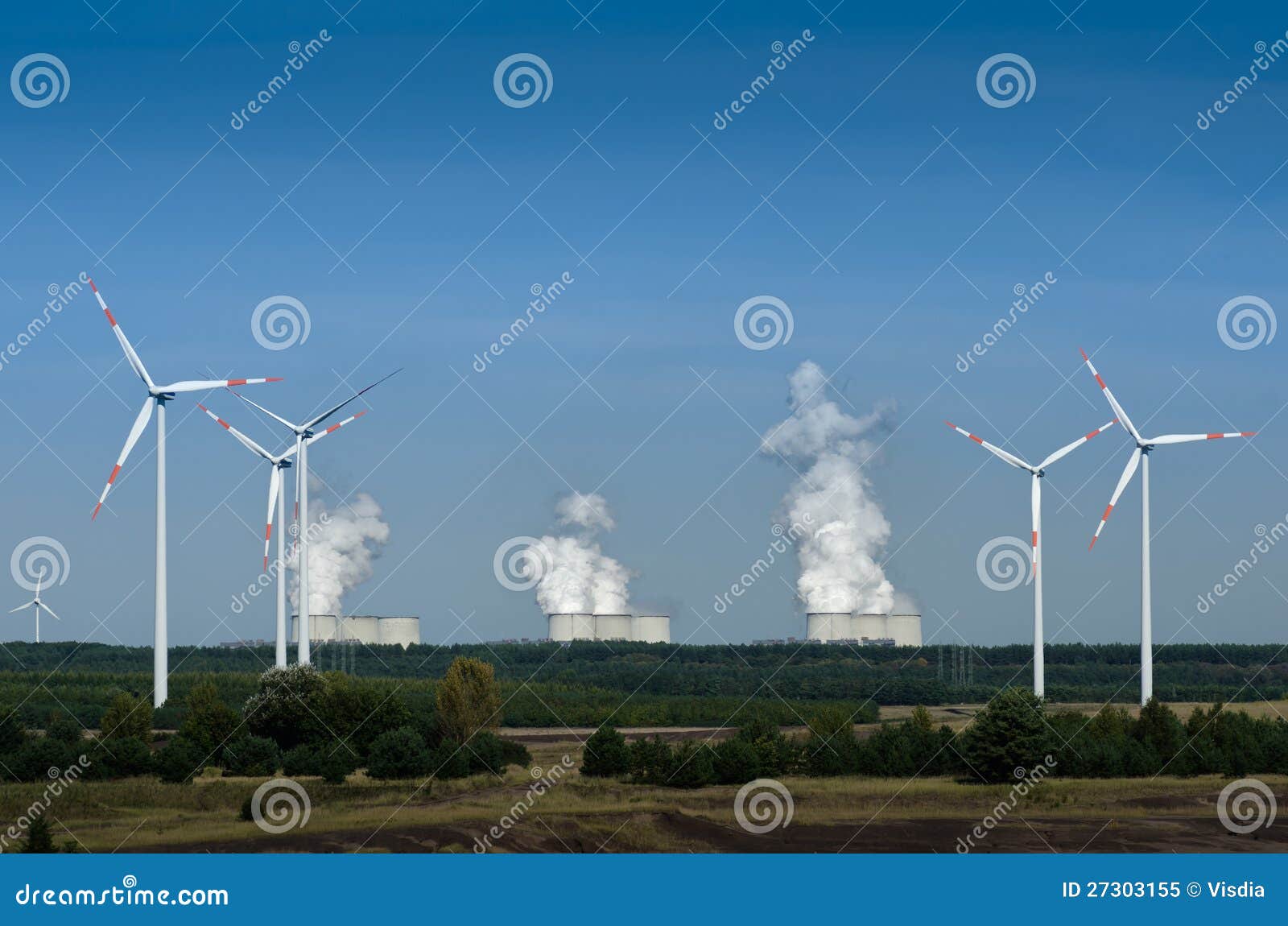 Windturbinen stockbild. Bild von bergbau, aktuell, weltweit - 27303155