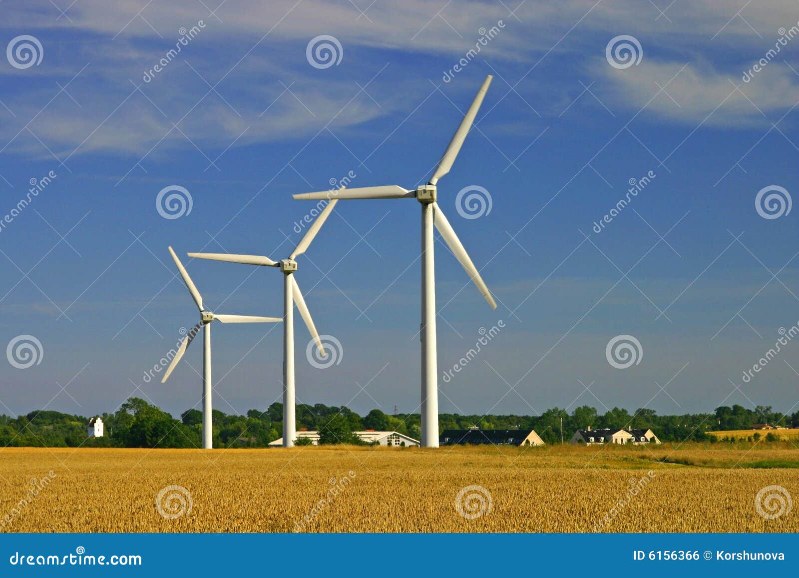 Windturbinen Auf Den Gebieten Stockfoto - Bild von alternative ...