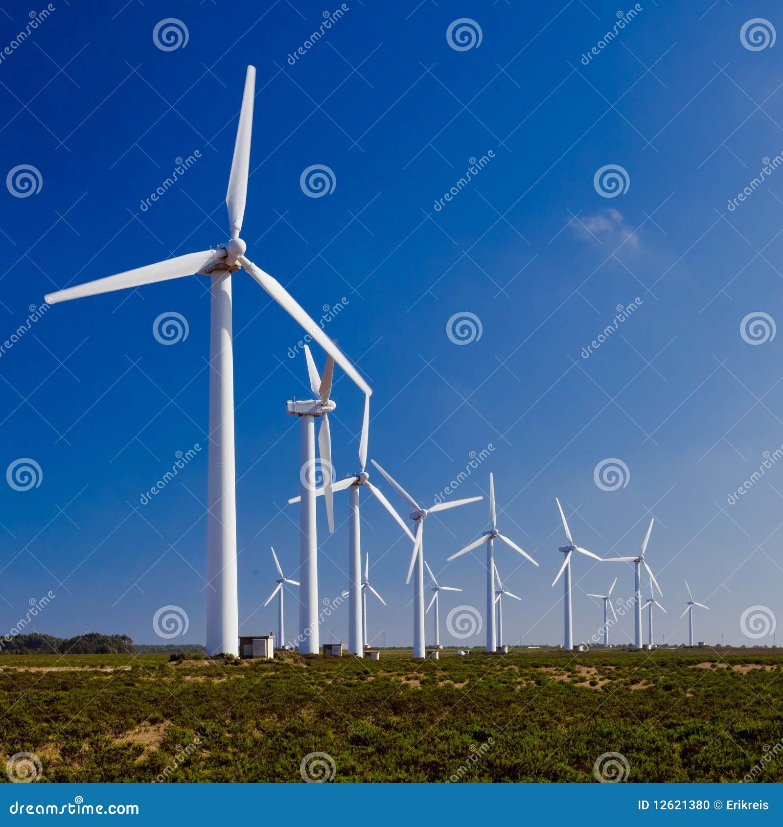 Windturbines stock photo. Image of environmental, landscape - 12621380
