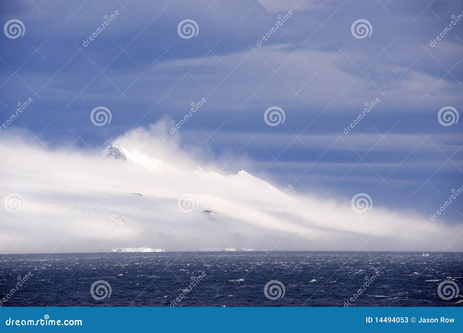 Windy Antarctic Sound stock image. Image of inhospitable - 14494053