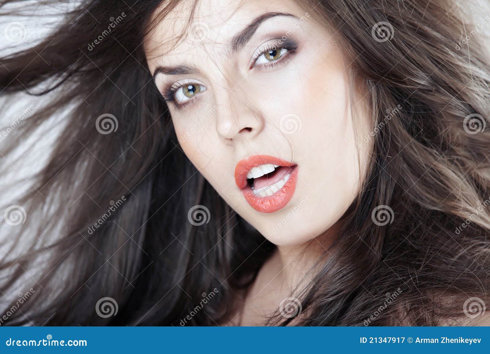 Windy beauty stock image. Image of charm, hairstyle, pleasure - 21347917
