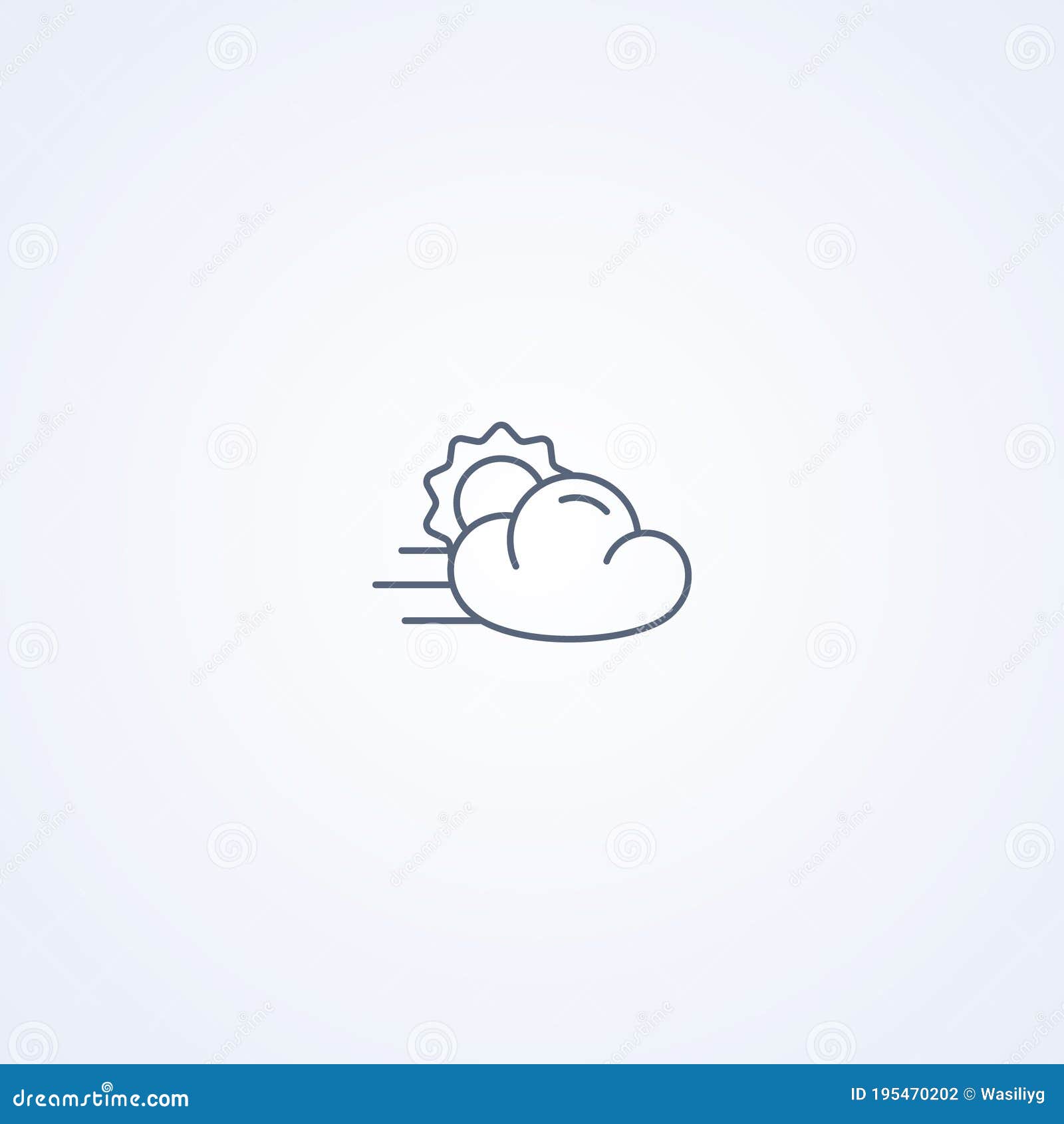 Windy Day Cloud Blowing Wind Vector Illustration | CartoonDealer.com ...