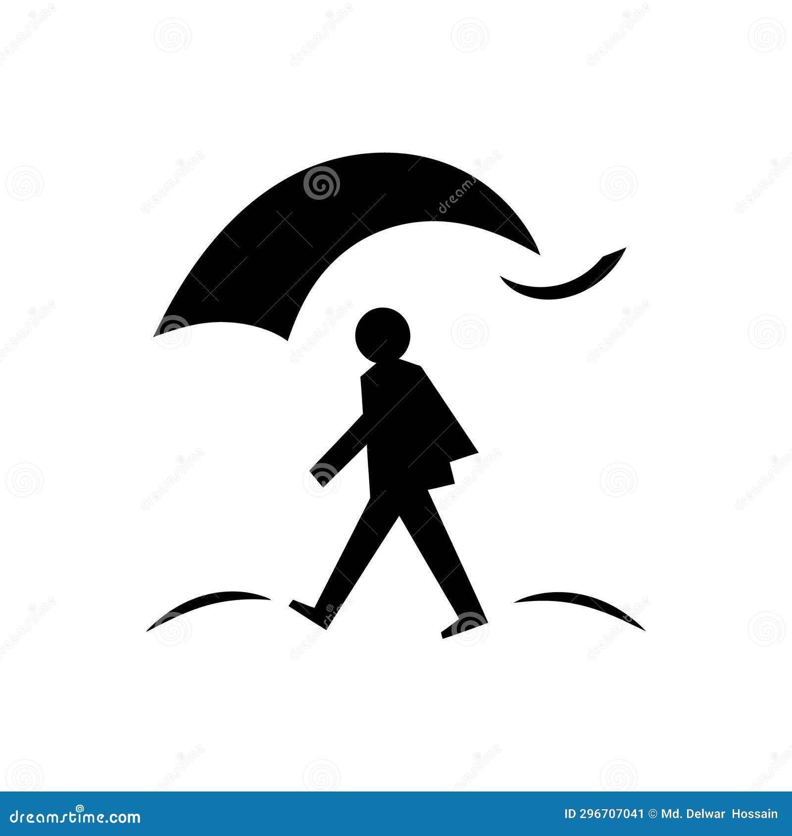 Windy Conditions Icon stock illustration. Illustration of simple ...