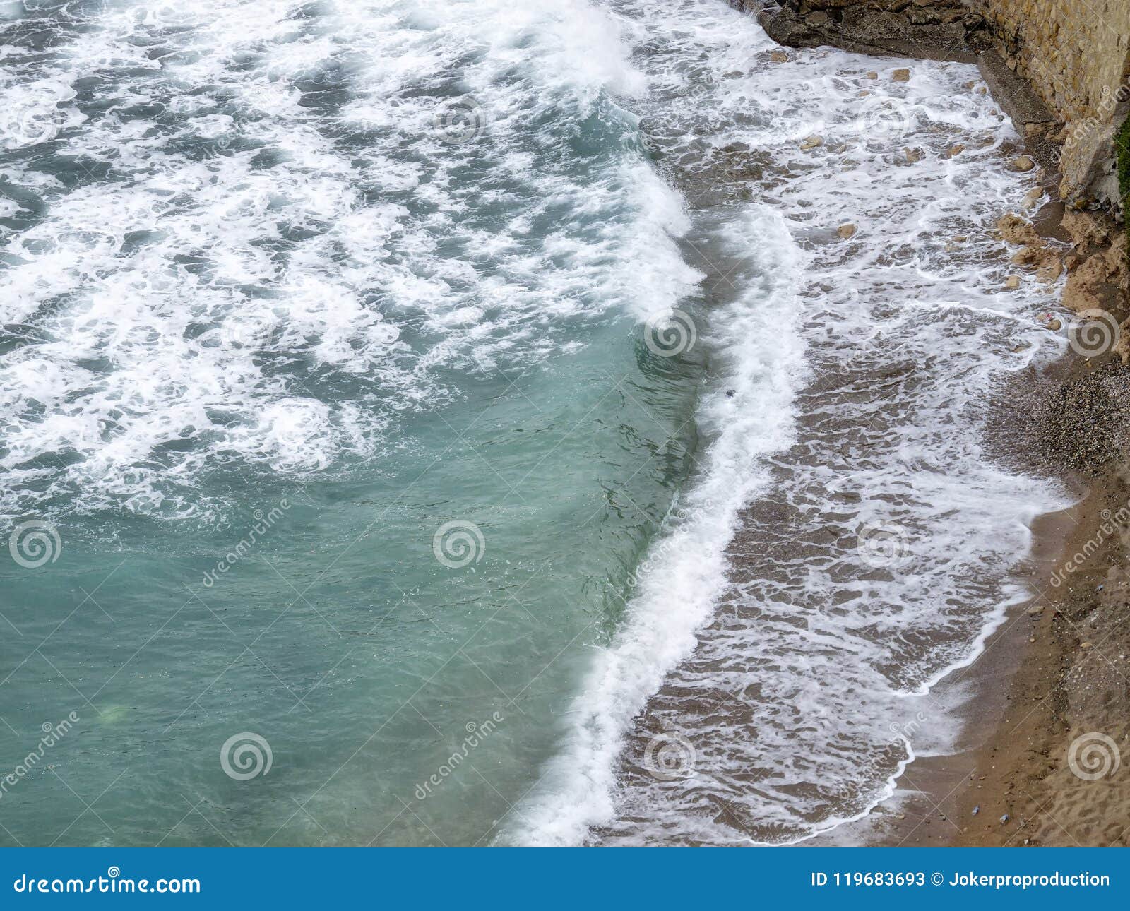 Windy day at beach stock image. Image of ripple, power - 119683693