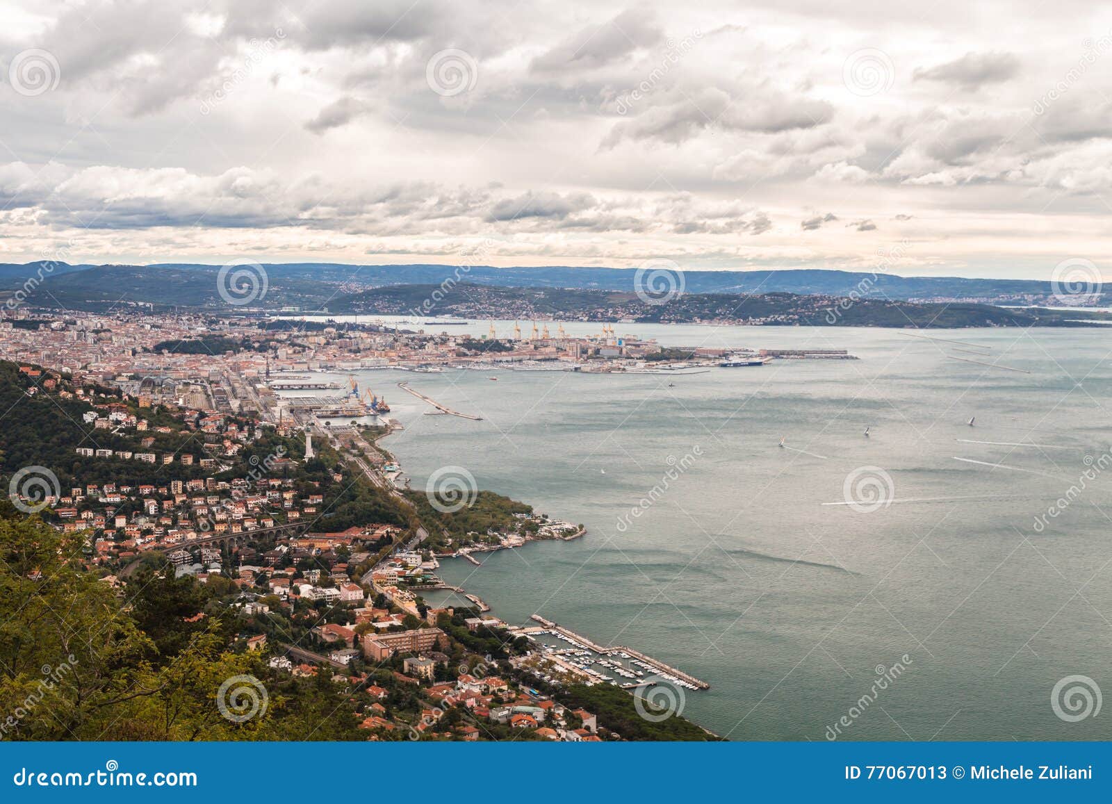 Windy Day in the Gulf of Trieste Stock Image - Image of destinations ...