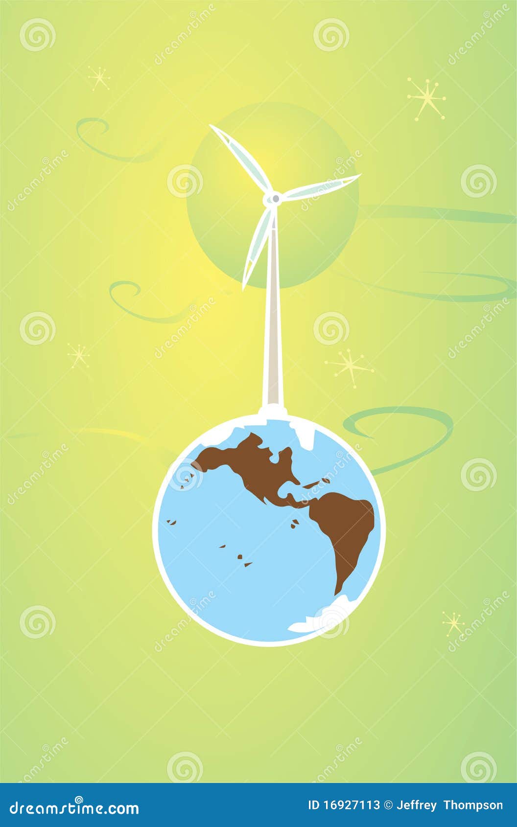 Windy Earth stock vector. Illustration of earth, tower - 16927113