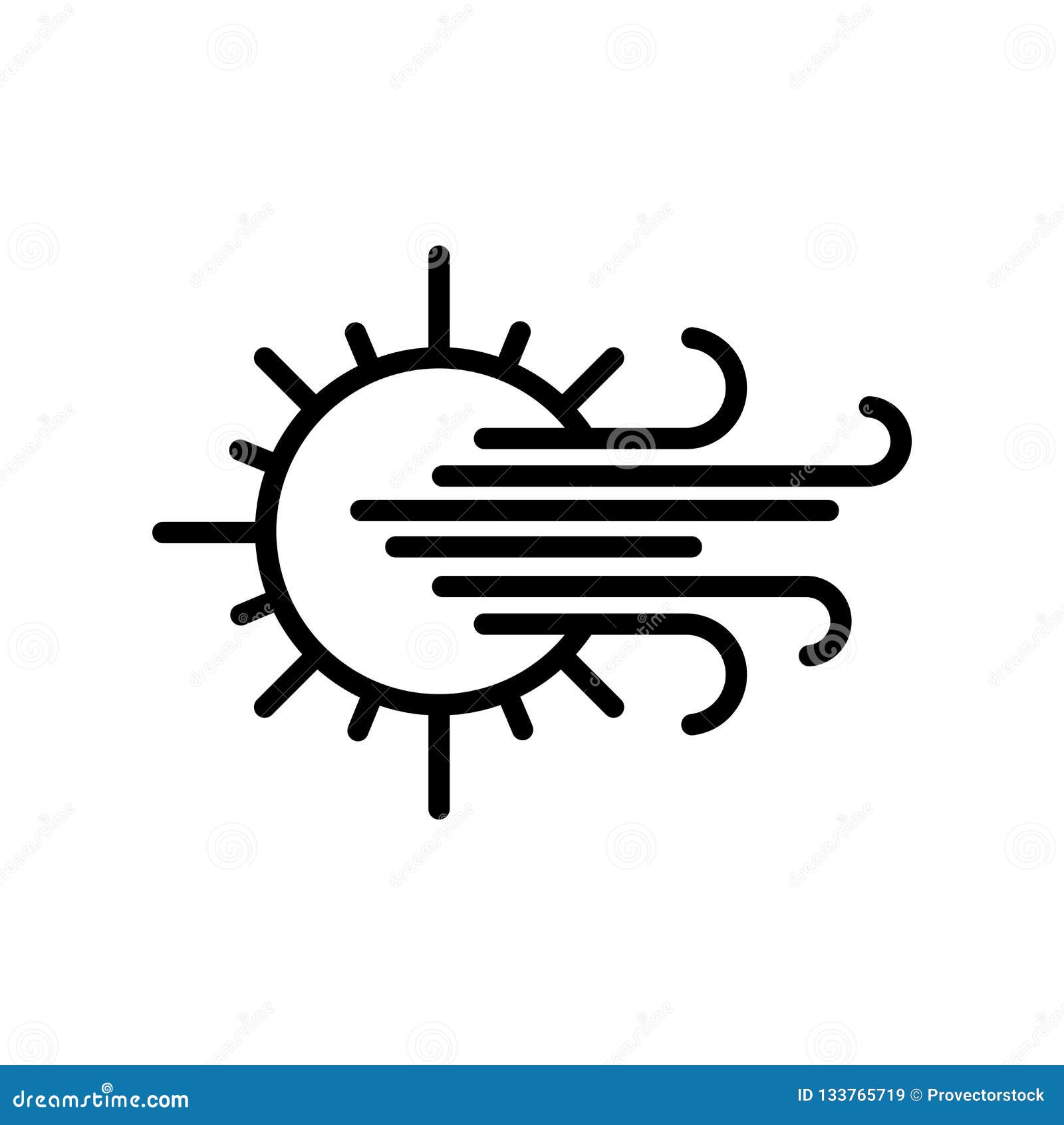 Windy Day Icon Vector Illustration | CartoonDealer.com #56779652