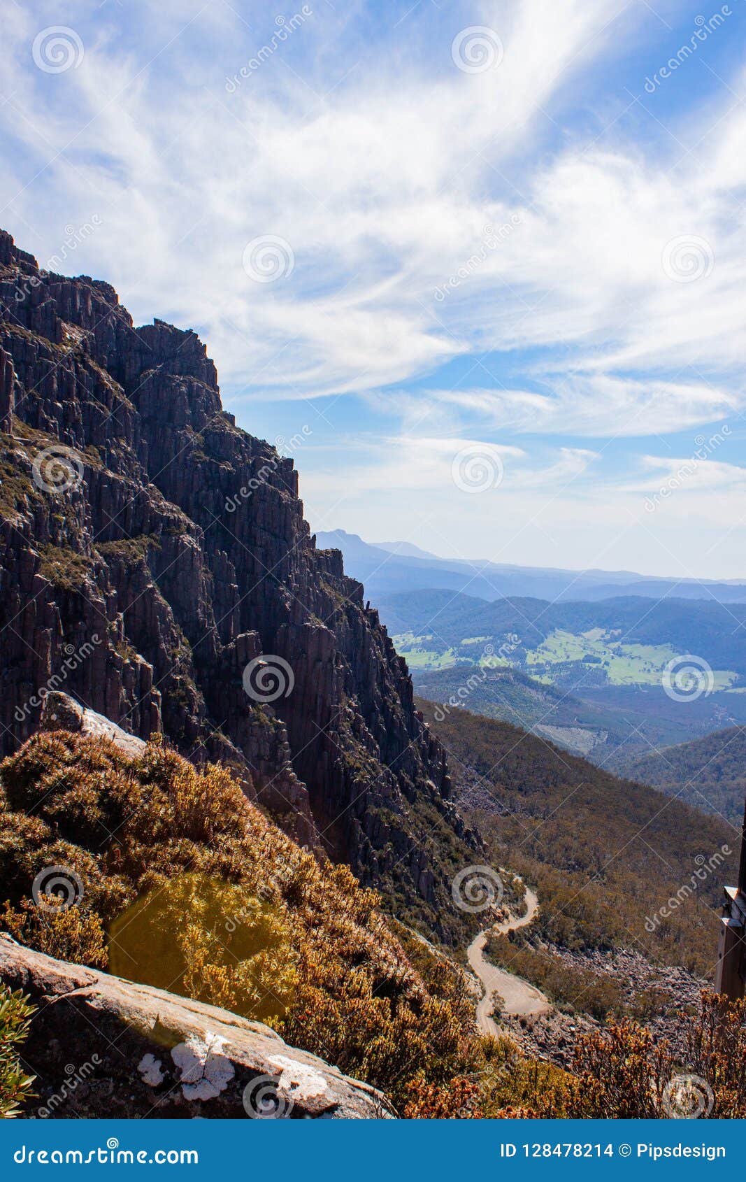 Windy mountain roads stock photo. Image of windy, cliff - 128478214