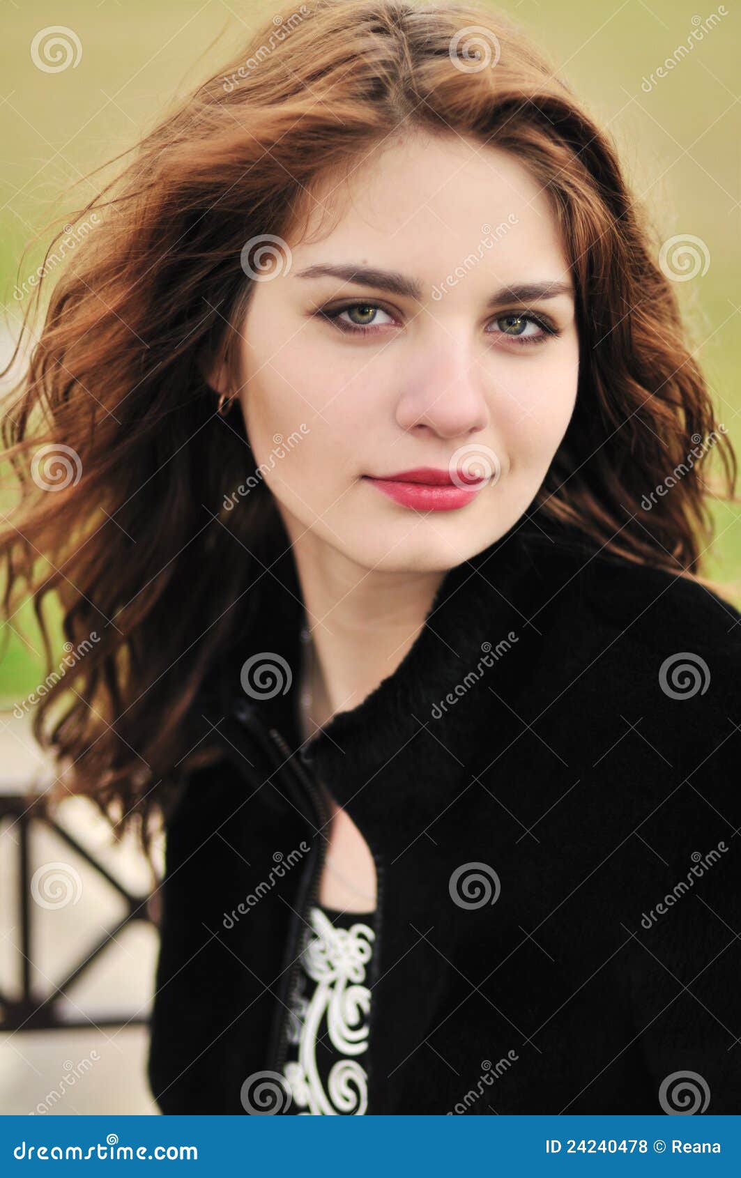 Windy portrait stock photo. Image of attractive, hair - 24240478