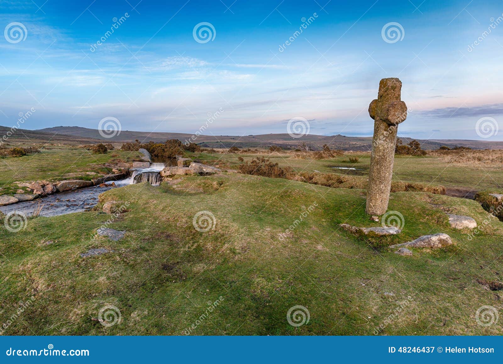 Windy Post on Dartmoor stock image. Image of landmark - 48246437