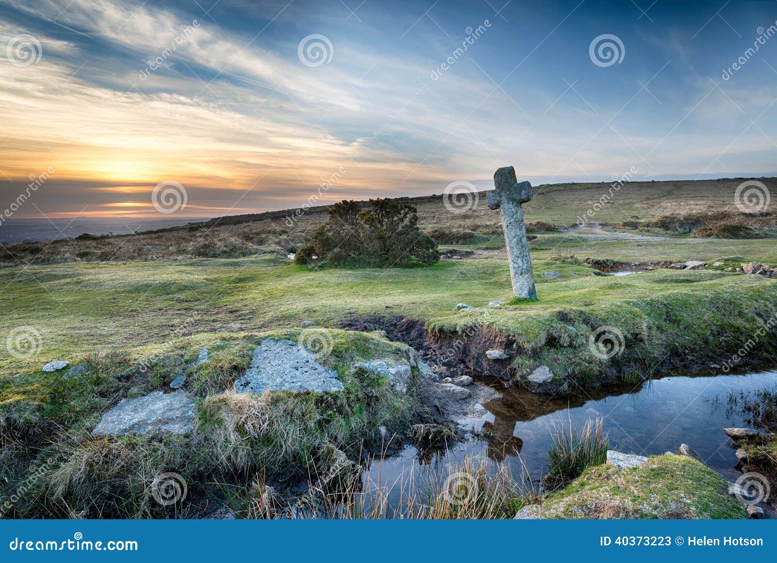 Windy Post on Dartmoor stock image. Image of devon, dusk - 40373223