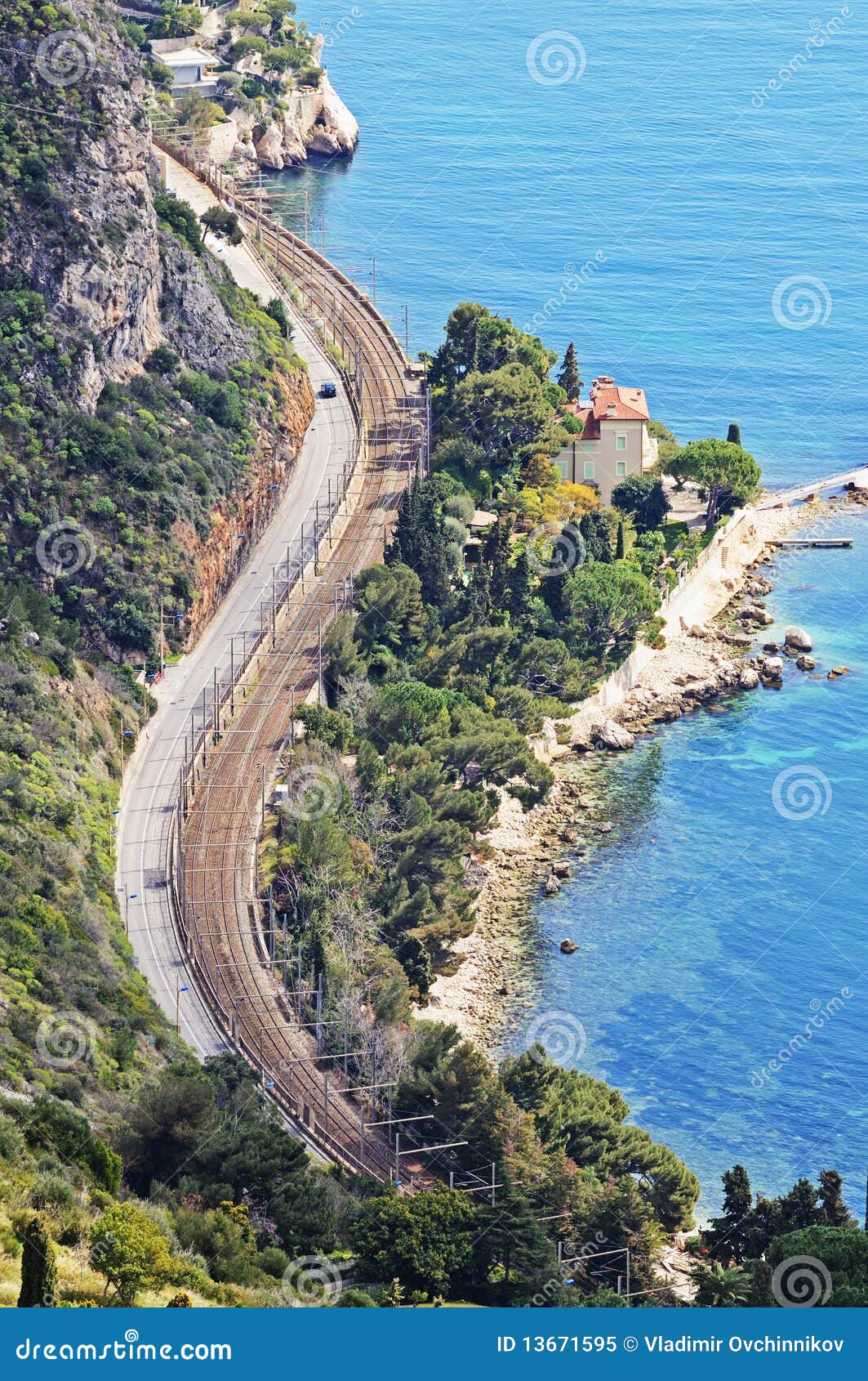 Windy Road in French Riviera Stock Image - Image of scenics, nature ...