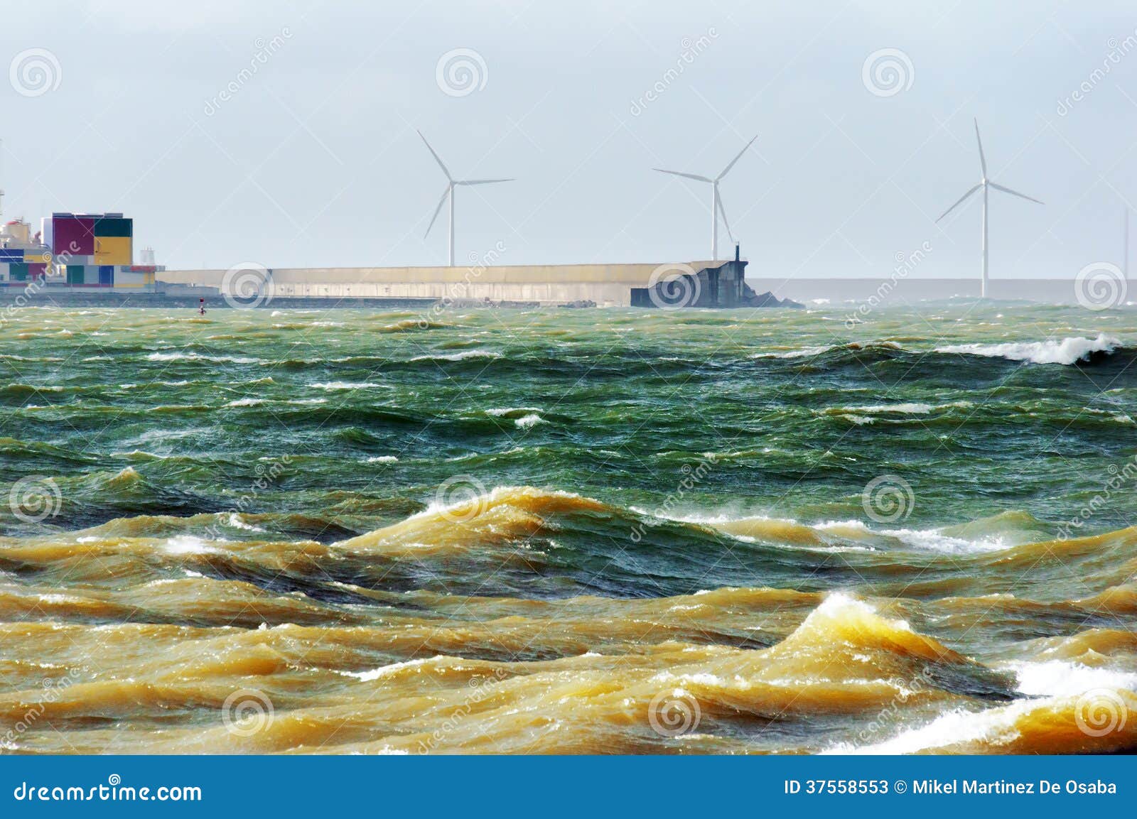 Windy Seascape with Rough Sea Stock Image - Image of storm, rough: 37558553