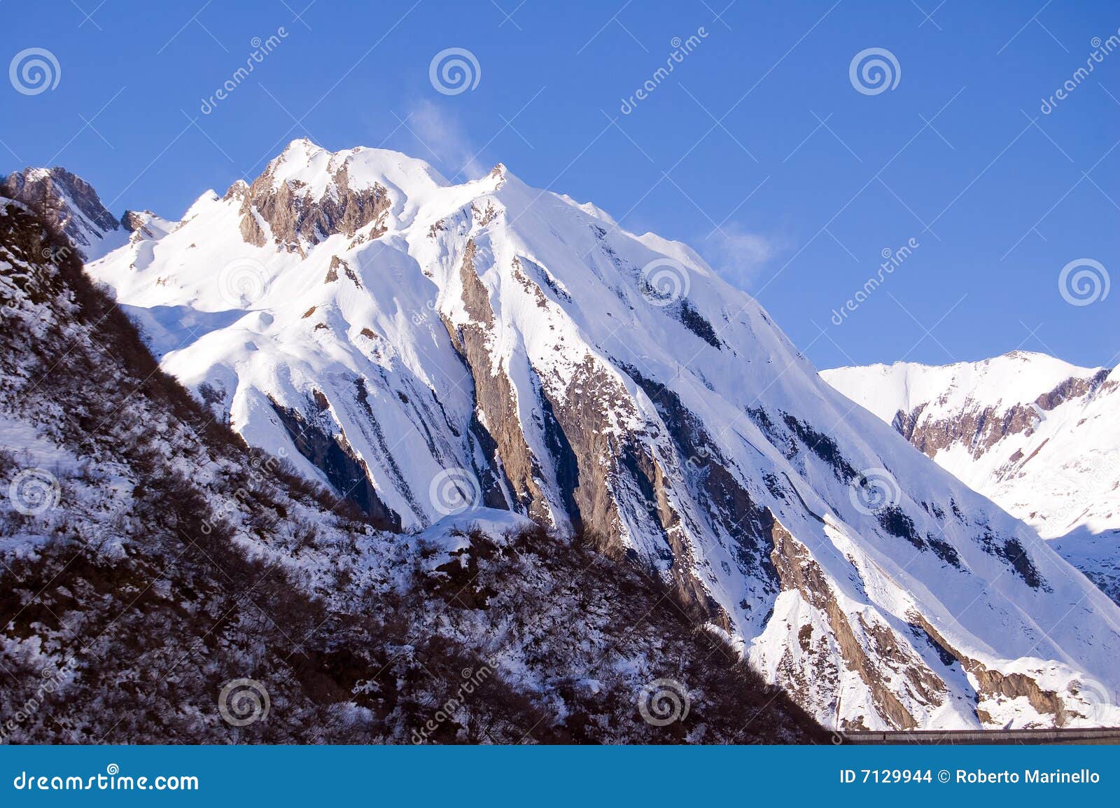 Windy snowy peak stock photo. Image of gusty, piedmont - 7129944
