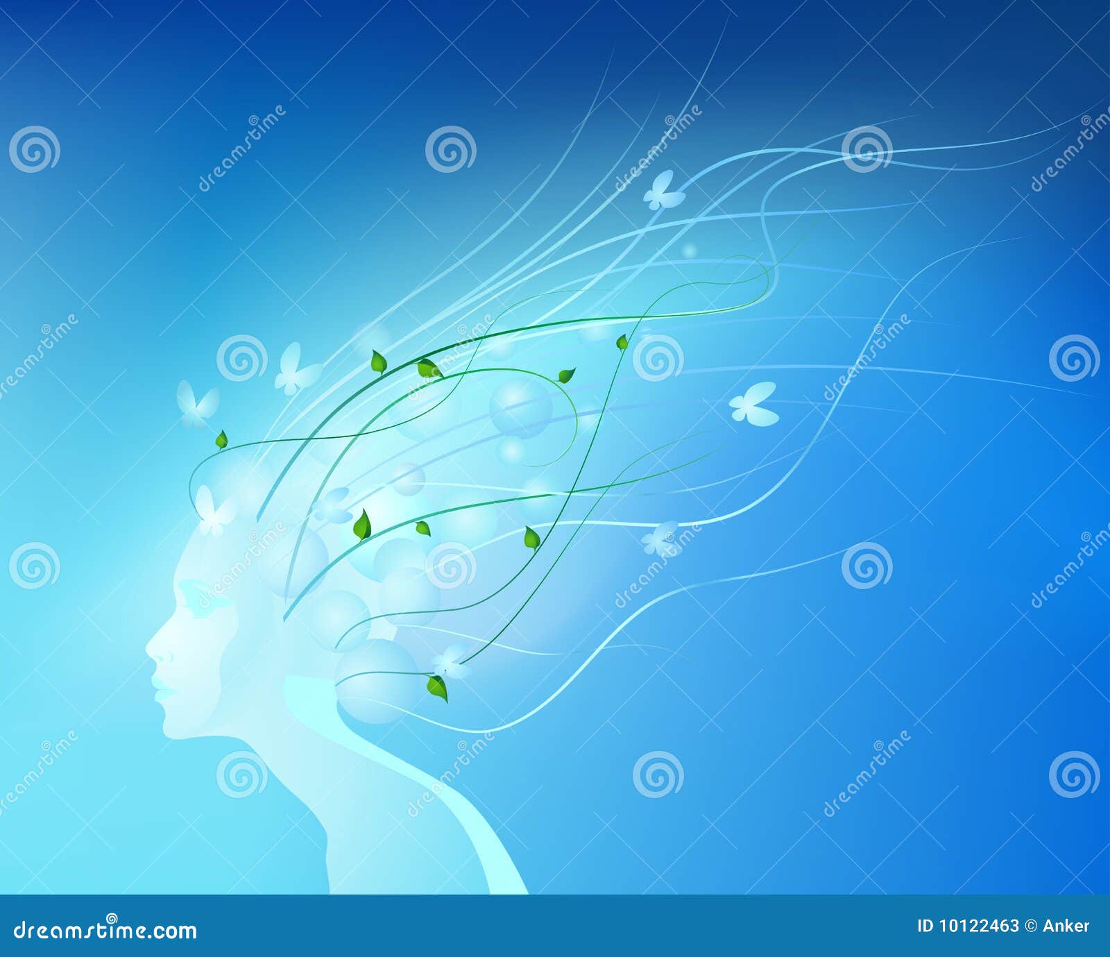 Windy summer stock vector. Illustration of beauty, leaf - 10122463