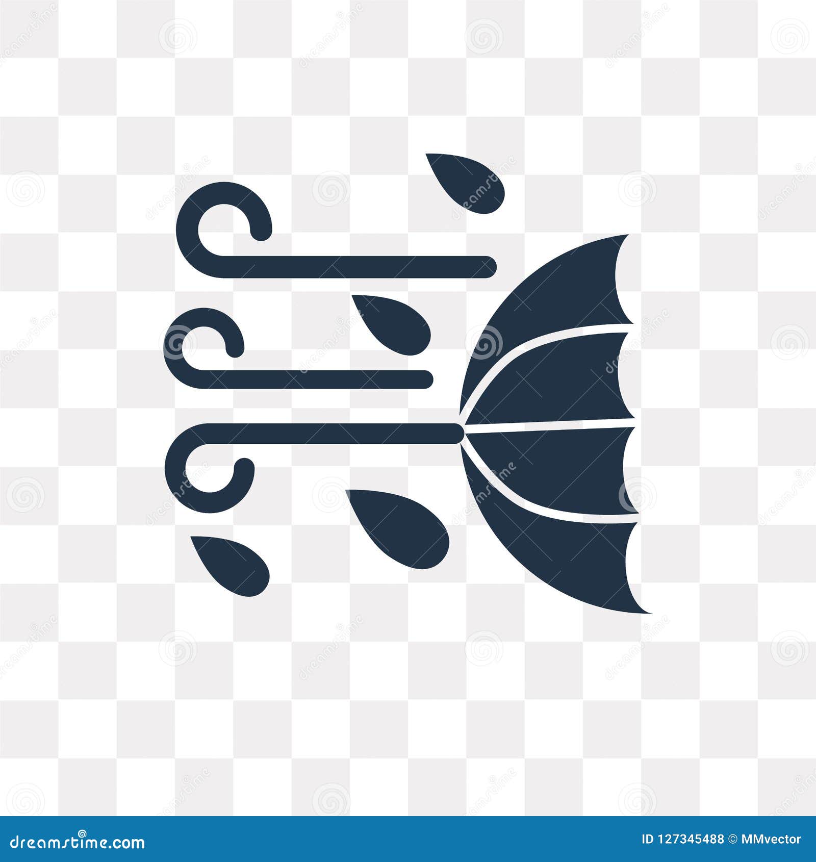 Windy Vector Icon Isolated On Transparent Background, Linear Win ...