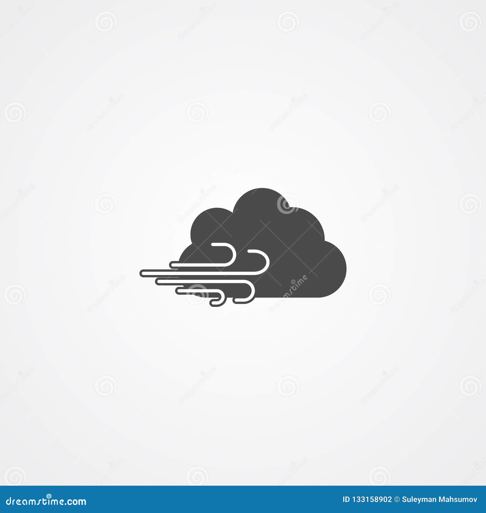 Windy Vector Icon Sign Symbol Stock Vector - Illustration of spiral ...