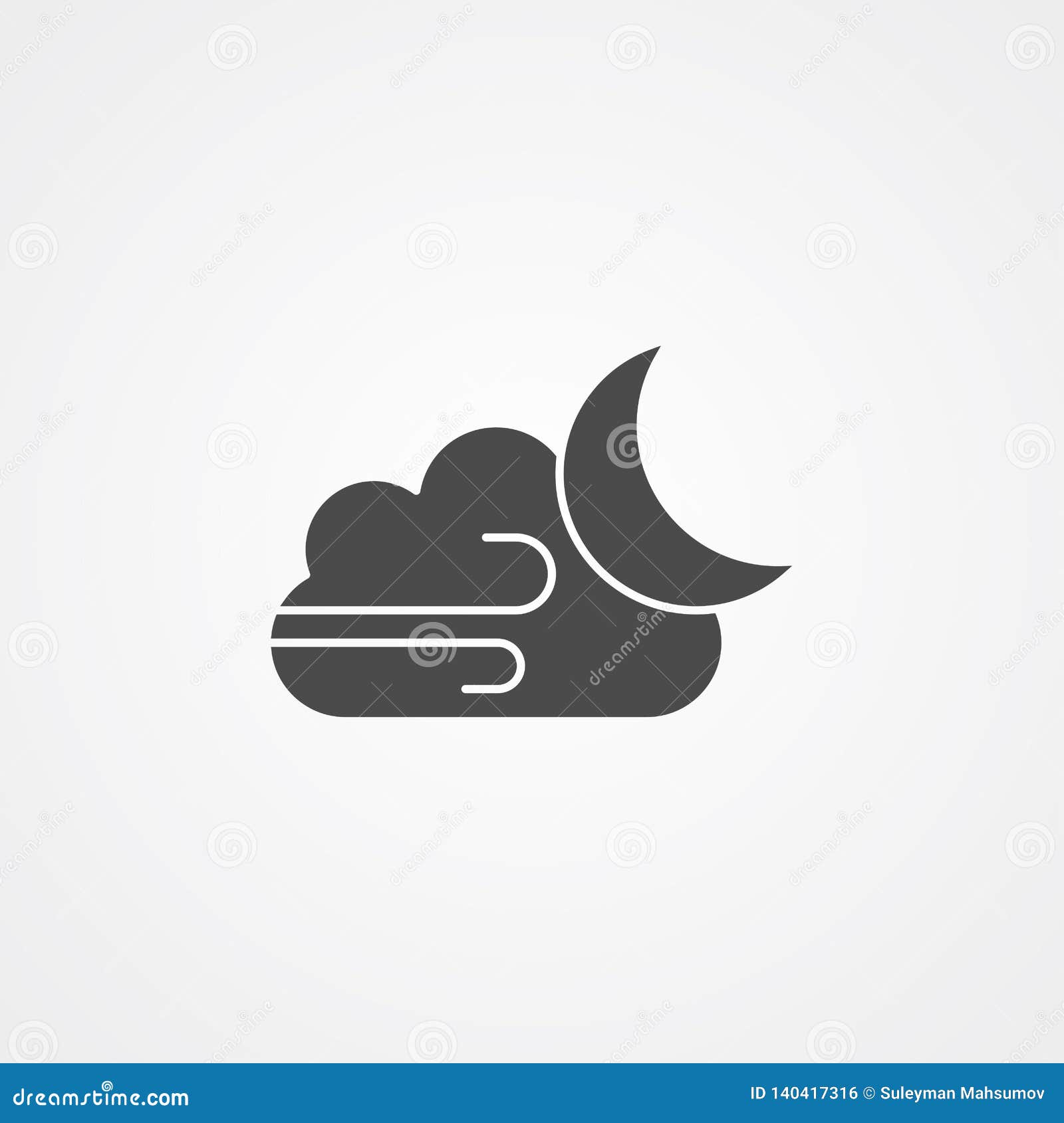 Windy Vector Icon Sign Symbol Stock Vector - Illustration of rain ...