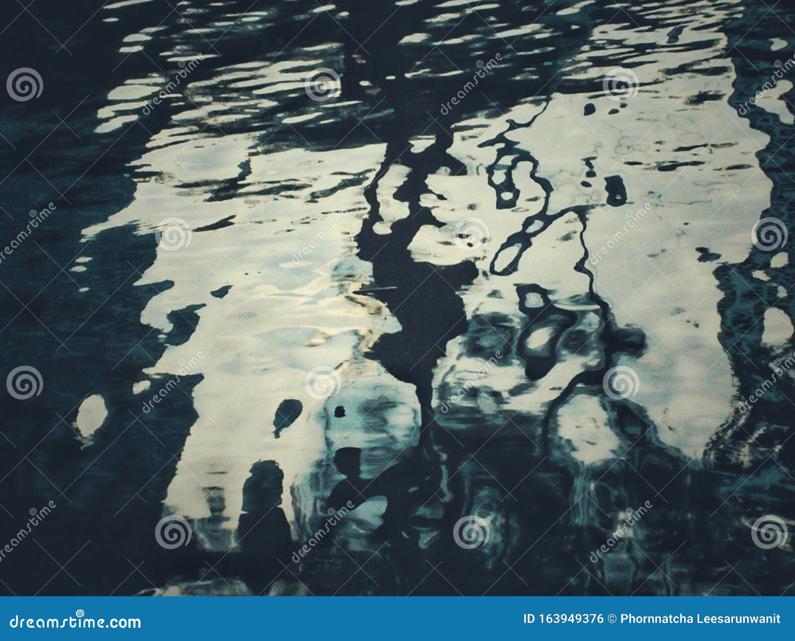 Windy Water Surface with Wave and Shadow Stock Illustration ...