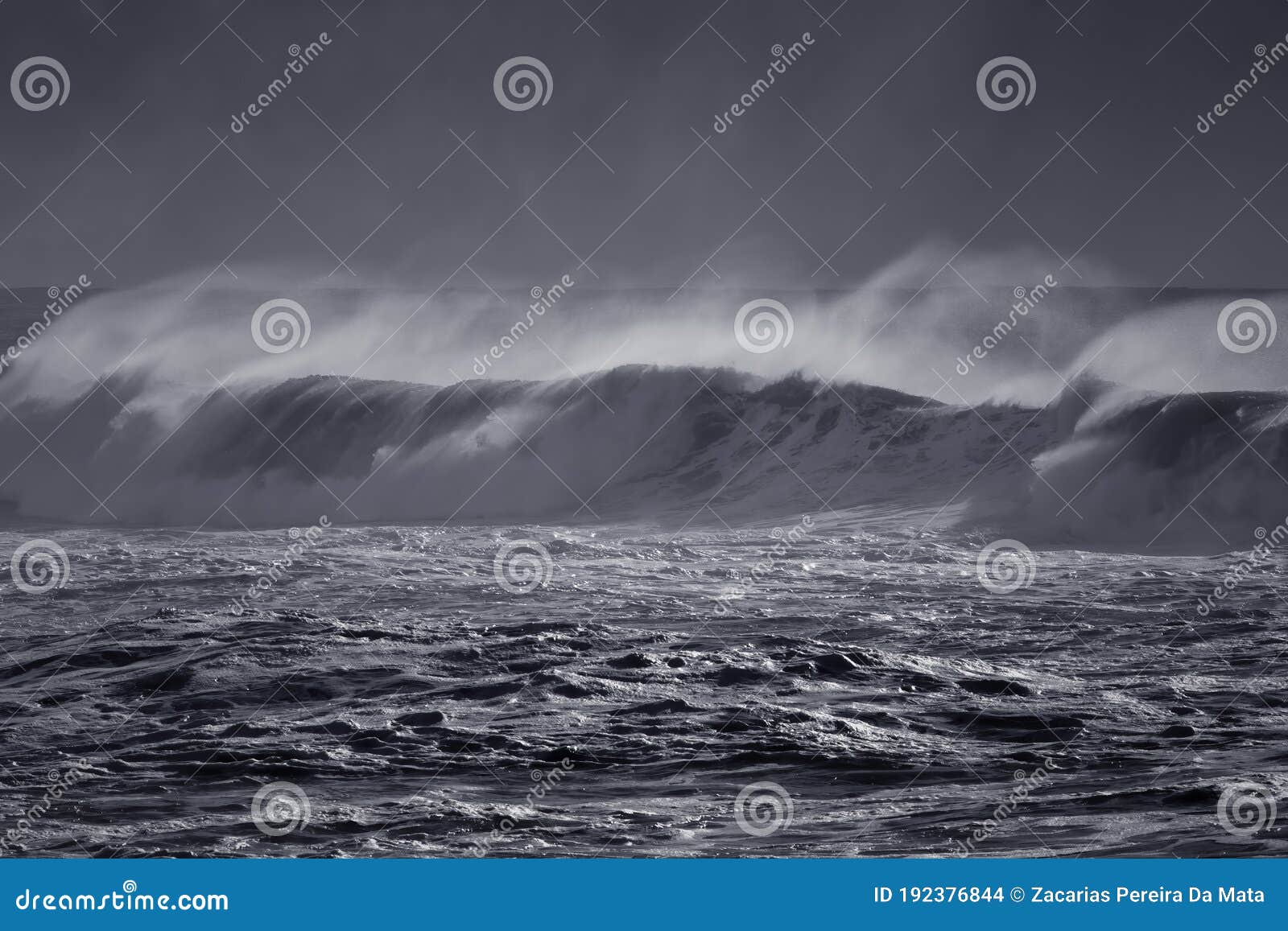 Windy wave with spray stock photo. Image of roaring - 192376844