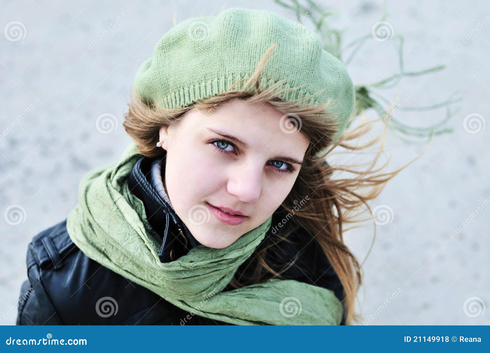 Windy weather stock photo. Image of lady, green, gorgeous - 21149918