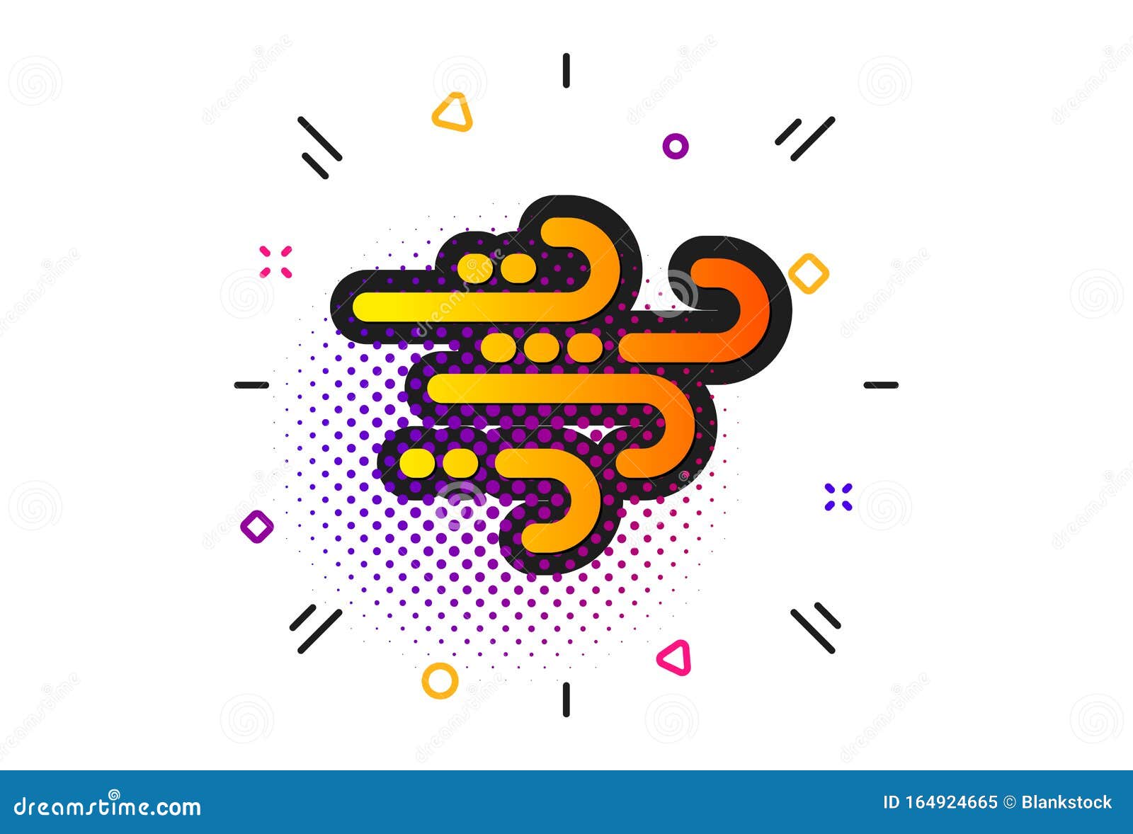 Windy Weather Icon. Strong Wind. Vector Stock Vector - Illustration of ...