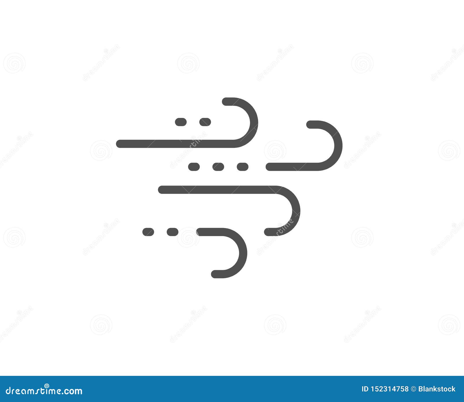 Windy Weather Line Icon. Strong Wind. Vector Stock Vector ...